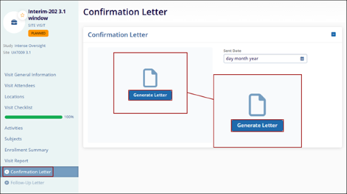 Generate Confirmation Letter